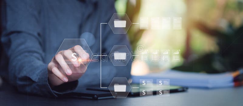 Accountant Working with Document Folder ,Management of Important ...