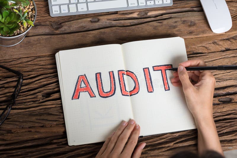 An Auditor Writing Audit Concept Stock Photo - Image of diary, elevated ...