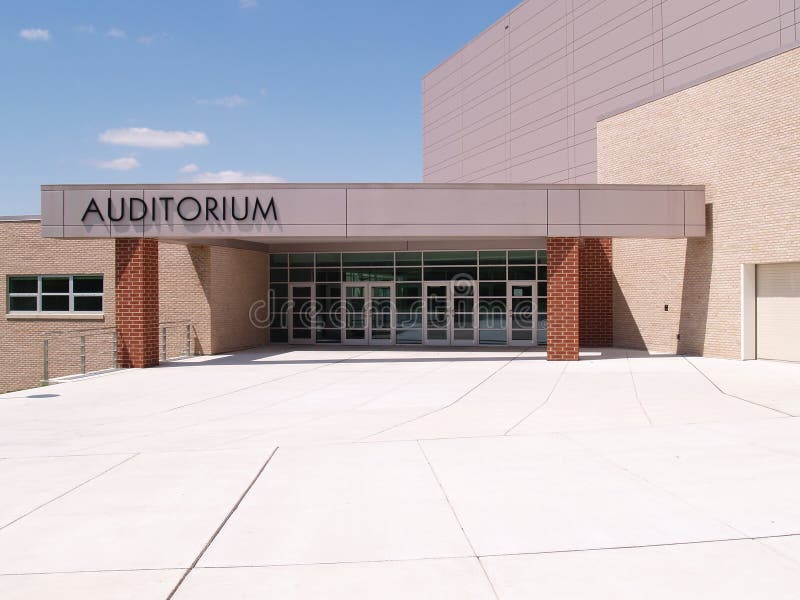 Auditorium entrance stock image. Image of education, public - 5086935