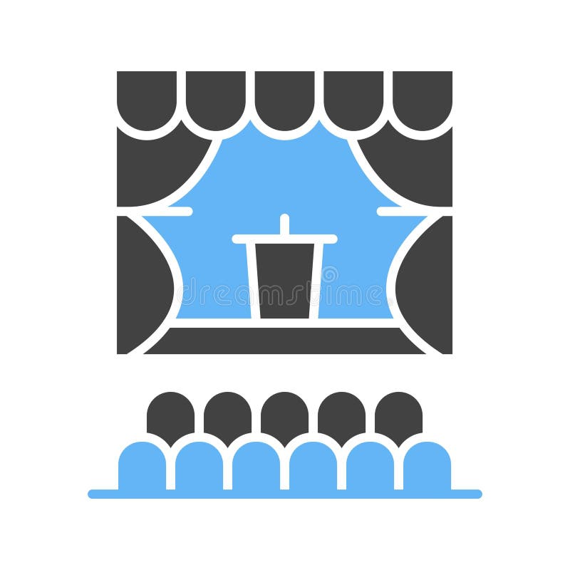 Auditorium Icon Image. stock vector. Illustration of line - 290136943
