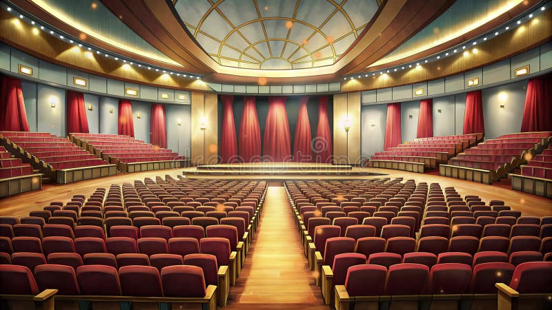An Auditorium with Lots of Benches and a Performance Stage Stock Video ...