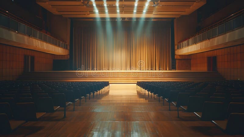 Auditorium Performance Stage Theater Conference Room Stock Illustration ...