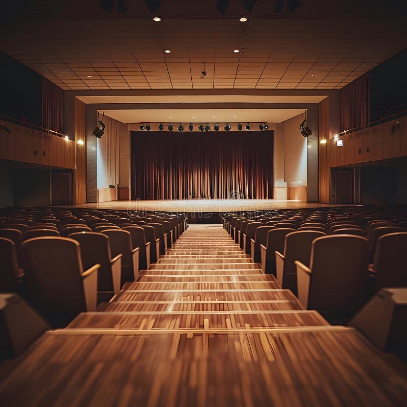 Auditorium Performance Stage Theater Conference Room Stock Illustration ...