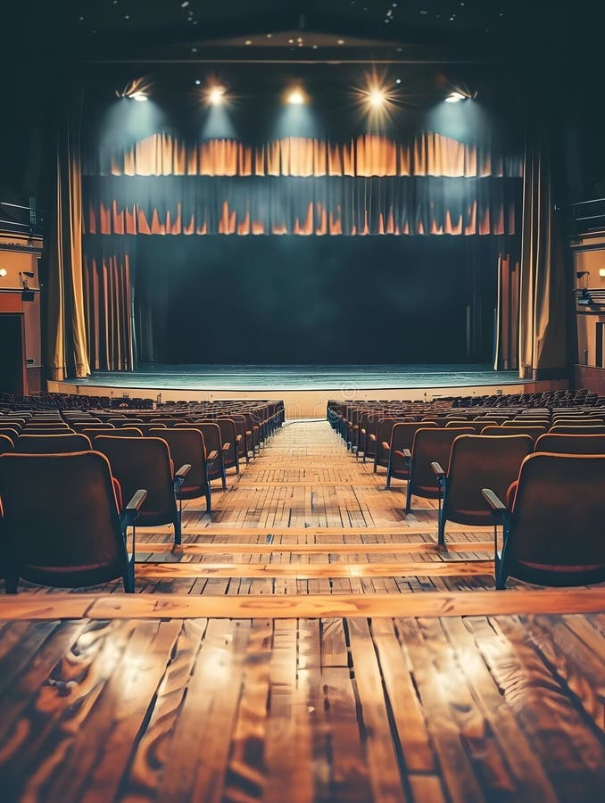 Auditorium Performance Stage Theater Conference Room Stock Illustration ...