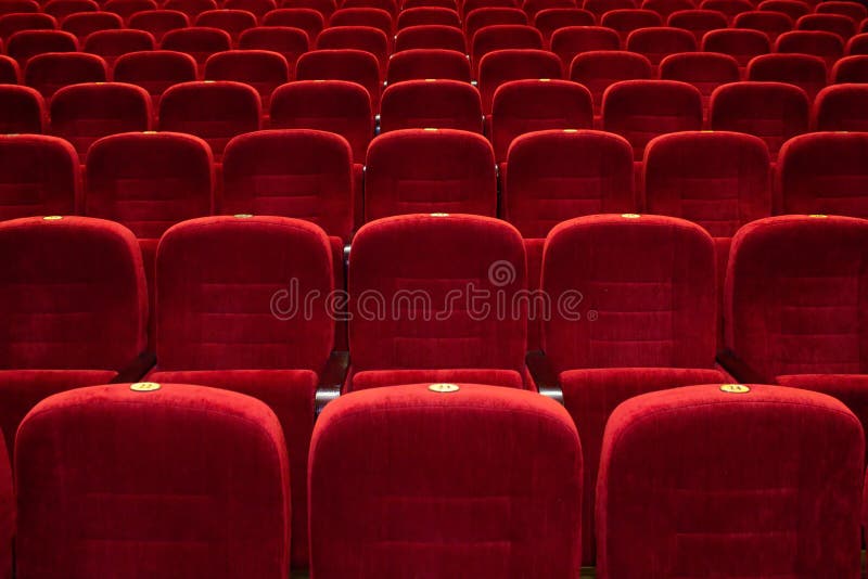 The Auditorium, Red Seats, the Seats in the Cinema Stock Image - Image ...