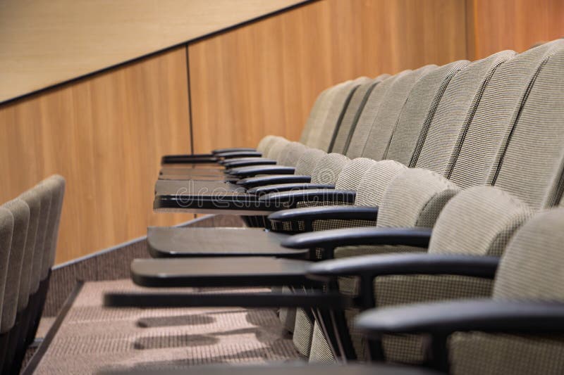Auditorium Rows of Empty Chairs in a Conference Center Stock Image ...