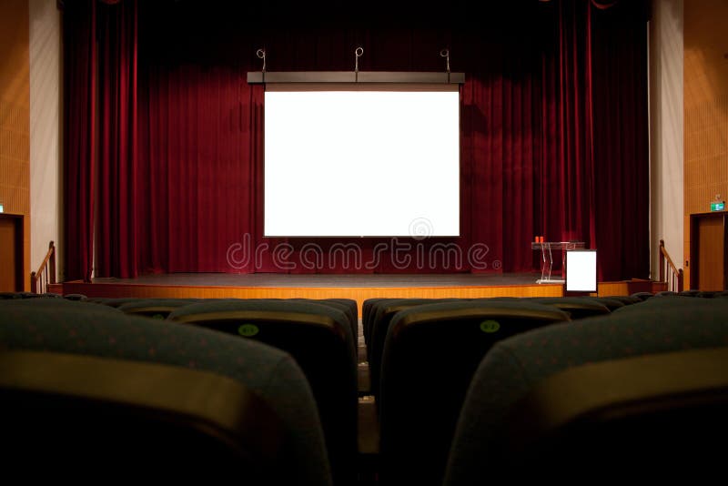 Auditorium screen stock image. Image of lone, action - 23110427