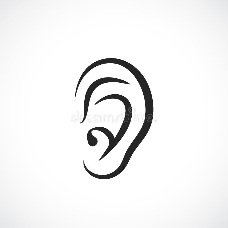 Vector listening symbol stock vector. Illustration of hearing - 28858370