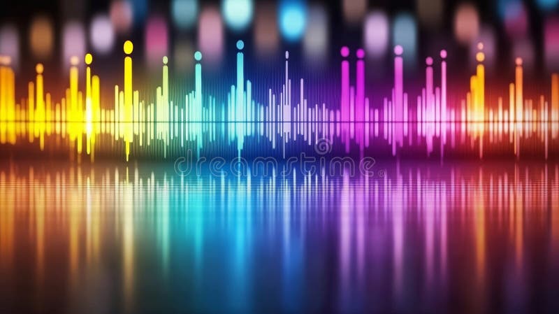 Auditory Spectrum Vibrant Soundwave Visualization, Broadcasting Digital ...