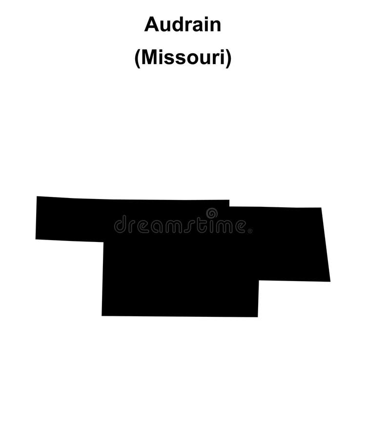 Audrain outline map stock vector. Illustration of county - 357451787