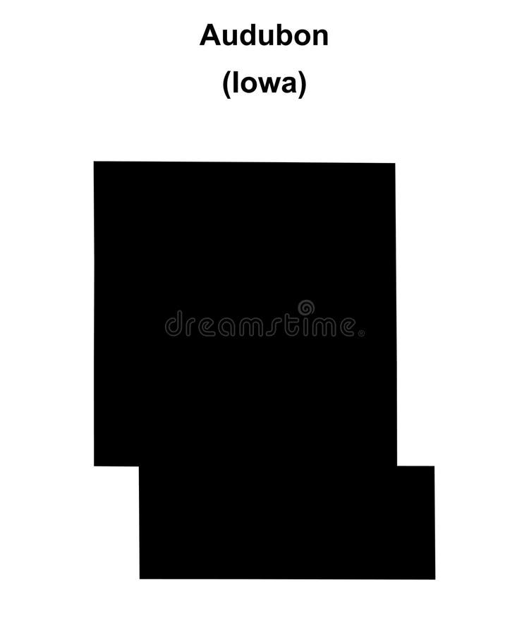 Audubon outline map stock illustration. Illustration of counties ...