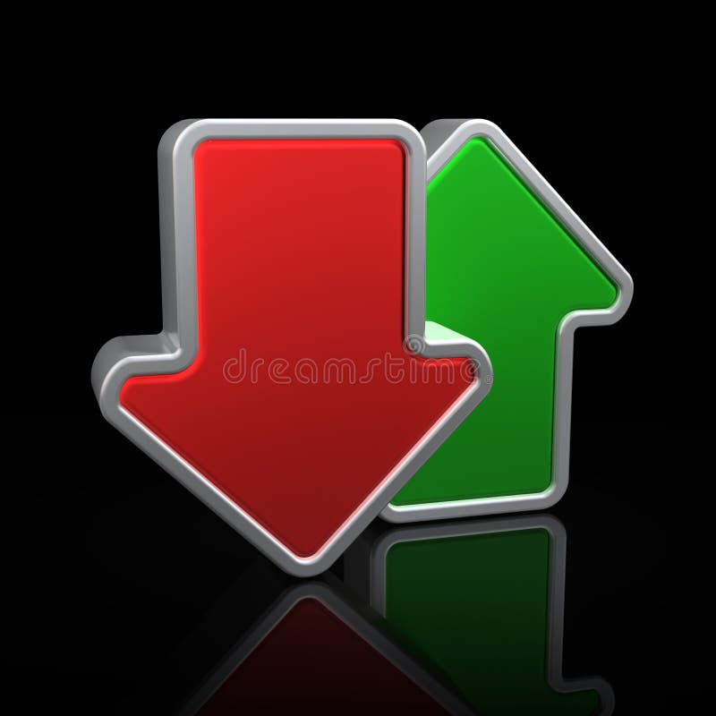 Auf Und Ab PfeilVerkehrszeichen-Ikonenvektor Vektor Abbildung ...