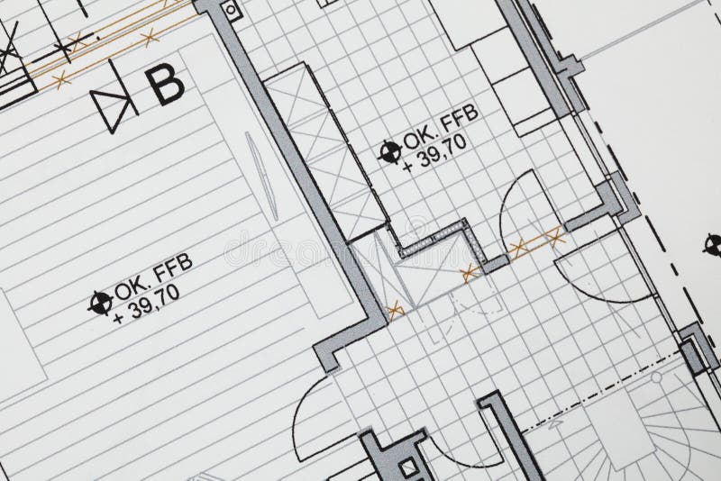 Bauplan Mit Haus Und Holz 3d Stockbild - Bild von zeichnungen, muster ...