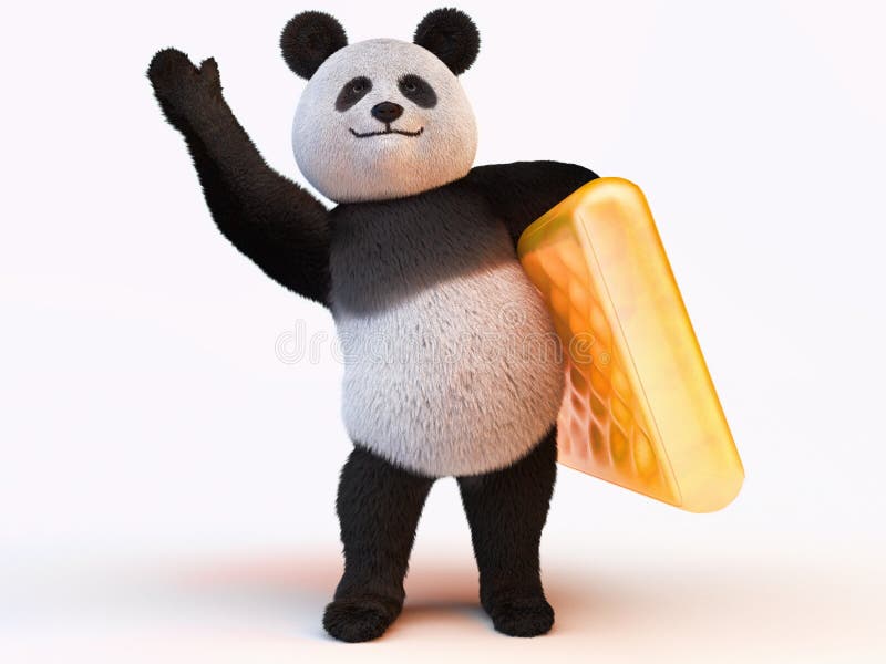 Aufblasbare Matratze Mit Panda Stock Abbildung - Illustration von ...