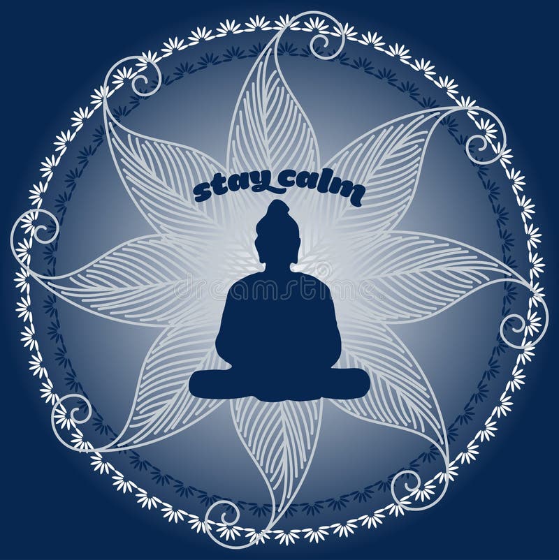 Aufenthalt beruhigen vektor abbildung. Illustration von blume - 37014062