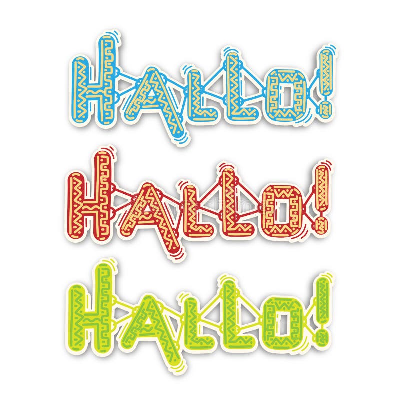 Hallo vektor abbildung. Illustration von hallo, aufruf - 23109231