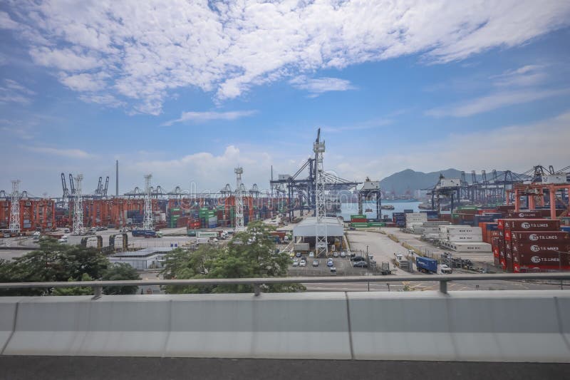 Aug 23 2024 a Kwai Tsing Container Terminals. Hong Kong Editorial ...