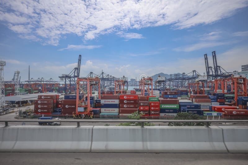 Aug 23 2024 a Kwai Tsing Container Terminals. Hong Kong Editorial ...