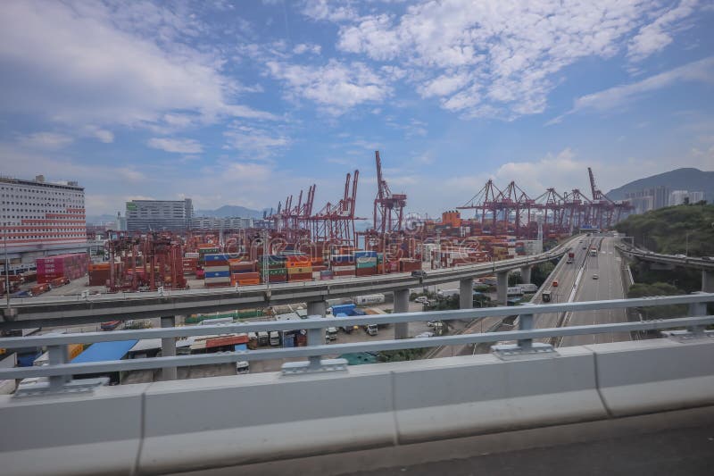 Aug 23 2024 a Kwai Tsing Container Terminals. Hong Kong Editorial Image ...