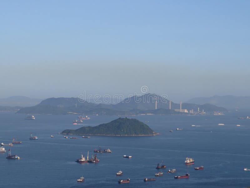 4 Aug 2013 the Landscape of Ma Wan Channel, Hong Kong Editorial Stock ...