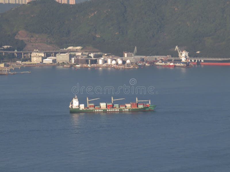 4 Aug 2013 the Landscape of Ma Wan Channel, Hong Kong Editorial Photo ...