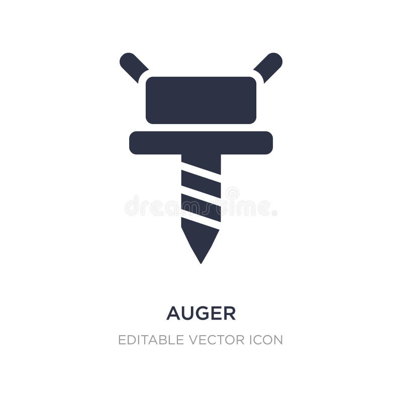 Auger Icon Vector Isolated On White Background, Auger Sign , Line ...