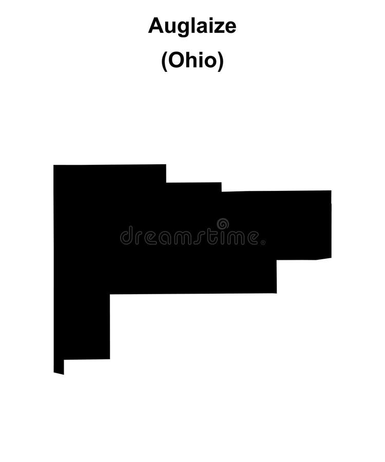 Auglaize outline map stock vector. Illustration of cartography - 361749367