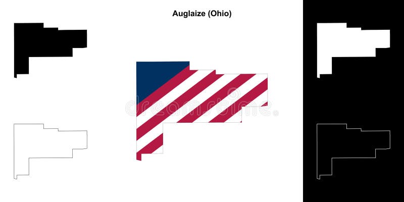 Auglaize outline map stock vector. Illustration of detailed - 324057173