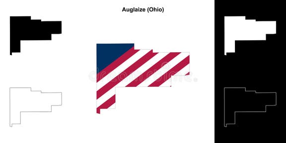 Auglaize outline map stock vector. Illustration of detailed - 324057173