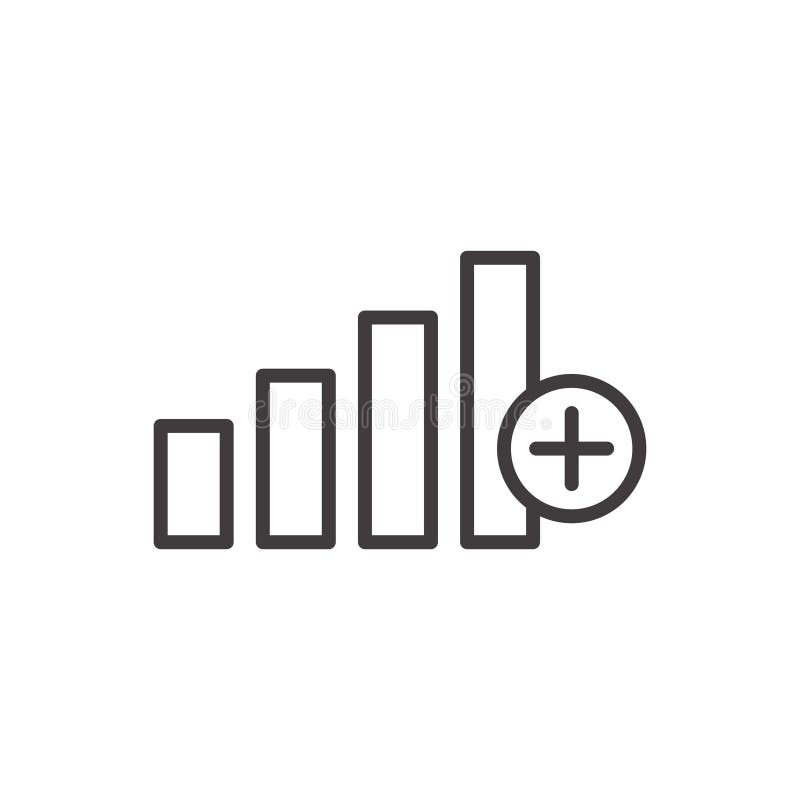 AUGMENTATION Stroke Icon in Black Stock Vector - Illustration of growth ...