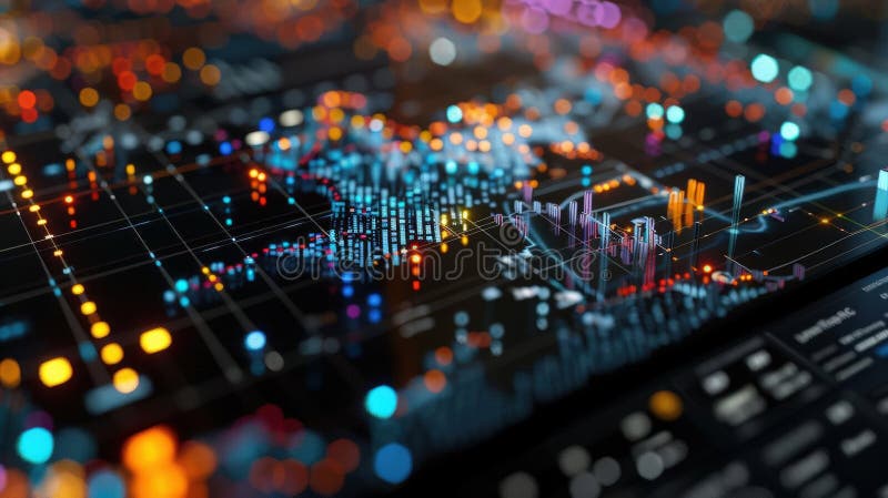 Augmented Analytics Data Visualization Stock Illustration ...