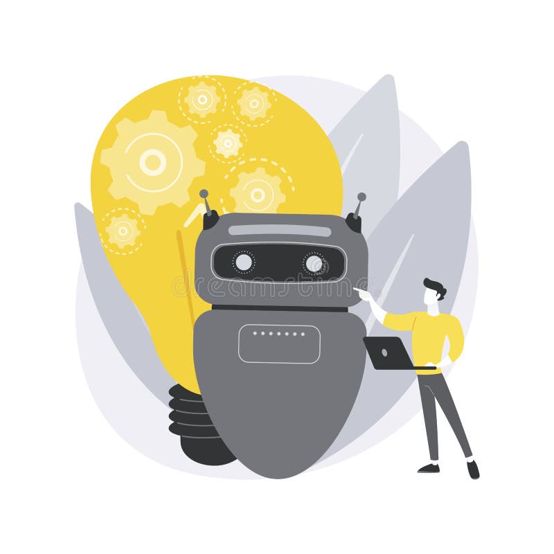 Augmented Intelligence Abstract Concept Vector Illustration. Stock ...