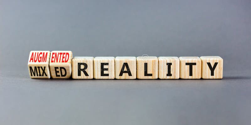 Augmented or Mixed Reality Symbol. Concept Words Augmented Reality ...