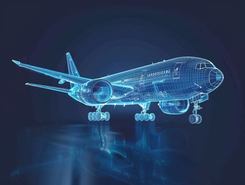 Augmented Reality Airplane Jet Engine Simulation. Advanced Industry ...