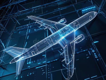 Augmented Reality Airplane Jet Engine Simulation. Advanced Industry ...