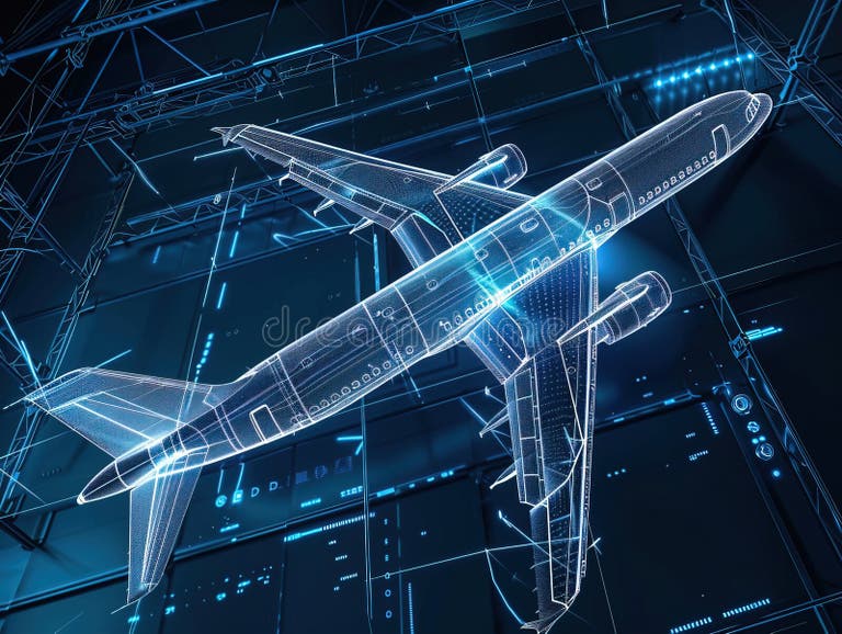 Augmented Reality Airplane Jet Engine Simulation. Advanced Industry ...