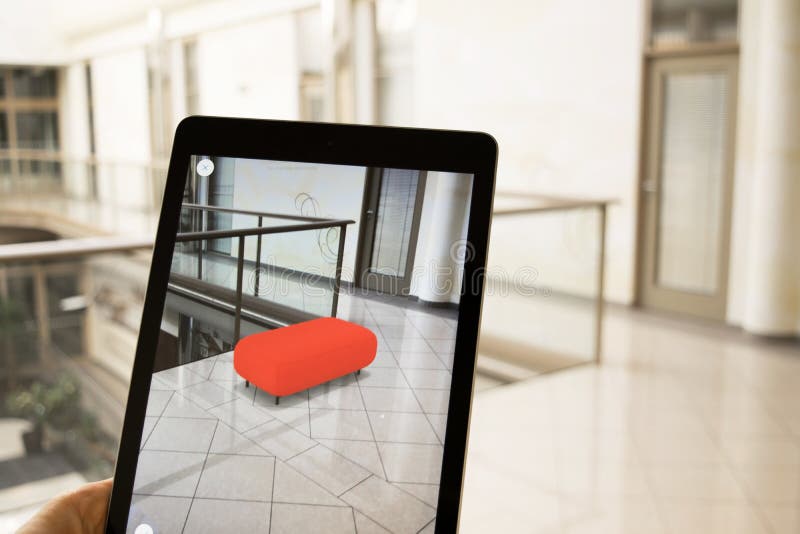 Augmented Reality App - Placing Furniture in AR Space Stock Image ... Augmented Reality App - Placing Furniture in AR Space Stock Image ...