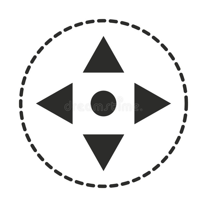 Augmented Reality Arrows Control 360 Silhouette Style Stock Vector ...