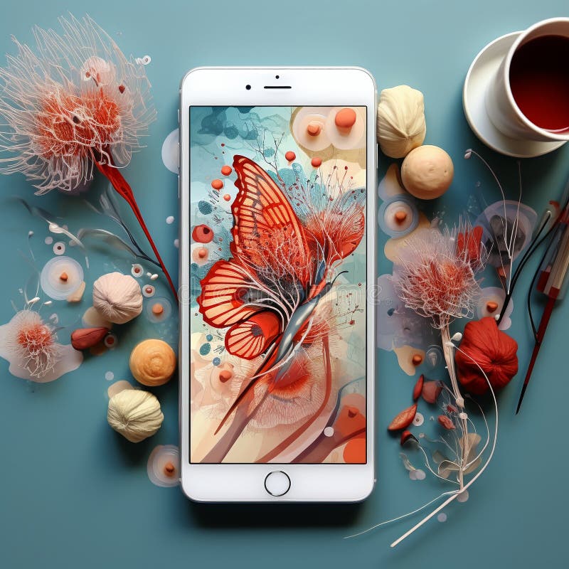 Augmented Reality Biology Lesson, Flat Design, Top View, Innovative ...