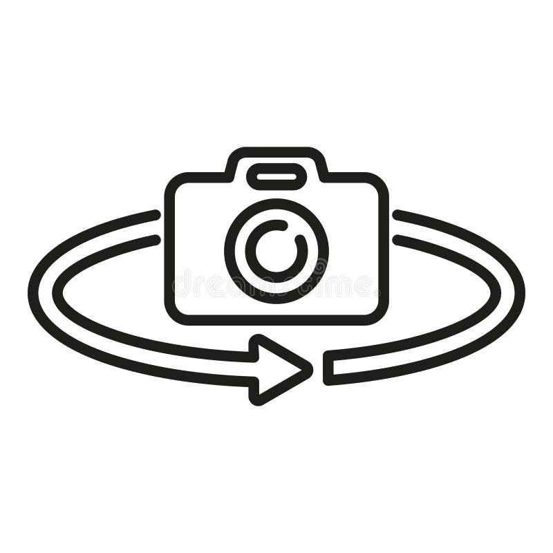Augmented Reality Camera Control Icon Outline Vector. Future Game Stock ...