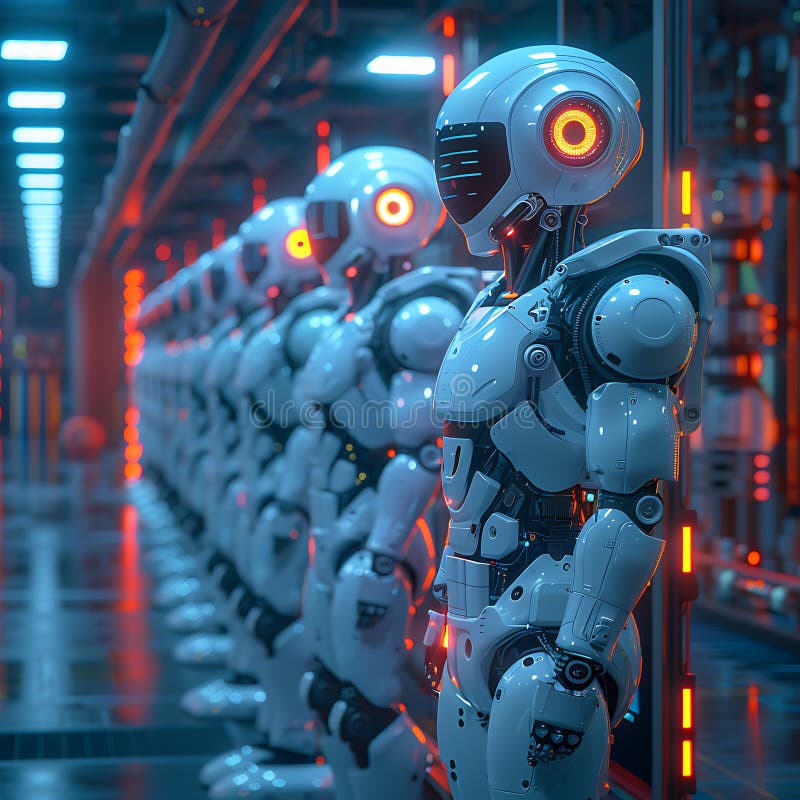 Augmented Reality Canvas: Human-Robot Collaboration Stock Photo - Image ...