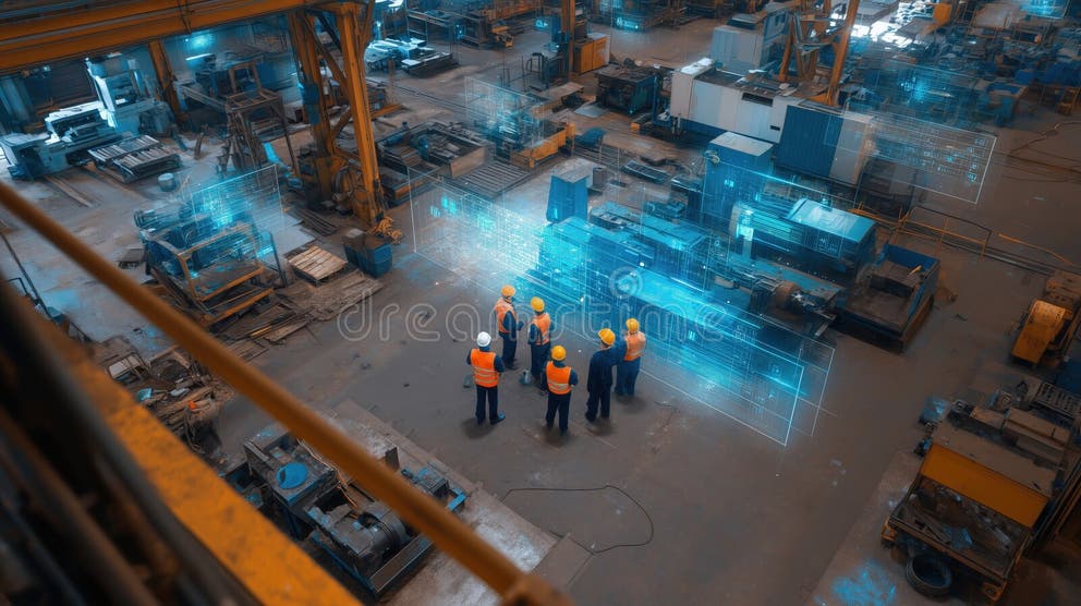 Augmented Reality Collaboration in Smart Factory Generative AI Stock ...