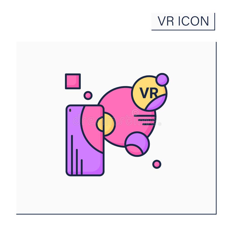 Augmented Reality Color Icon Stock Vector - Illustration of isolated ...