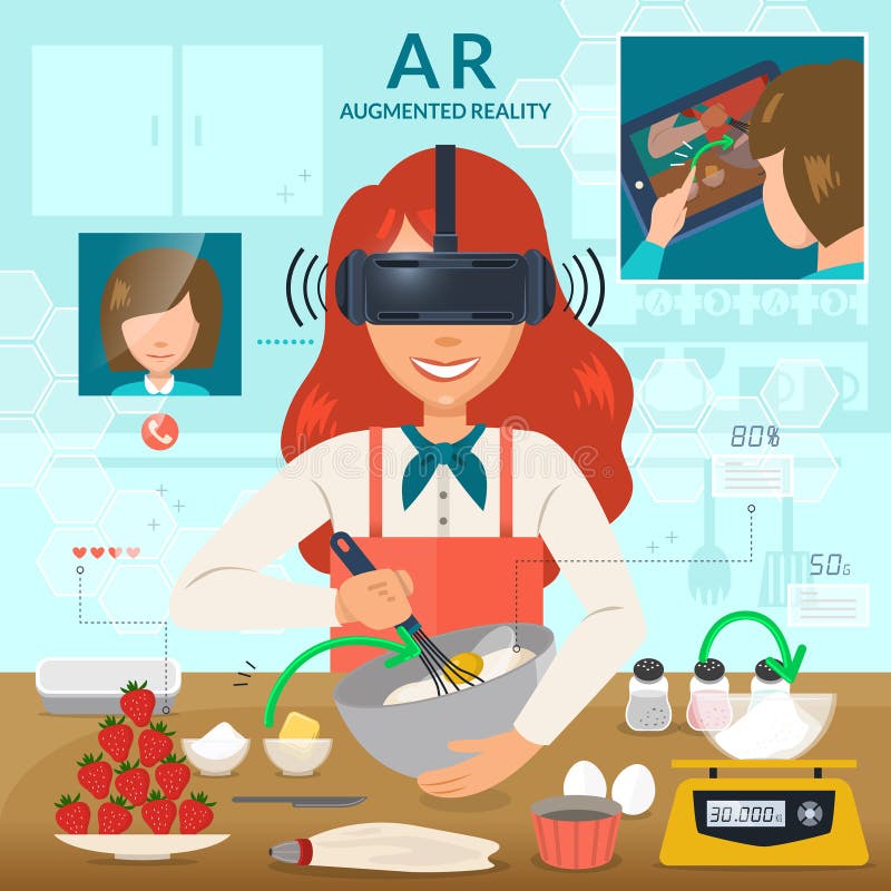 Augmented reality concept stock illustration. Illustration of equipment ...