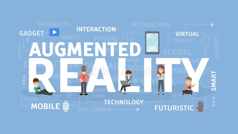 Augmented Reality Concept Illustration. Stock Vector - Illustration of ...