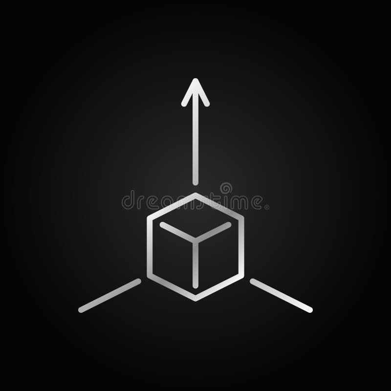 Augmented Reality Cube Concept Silver Icon in Thin Line Style Stock ... Augmented Reality Cube Concept Silver Icon in Thin Line Style Stock ...