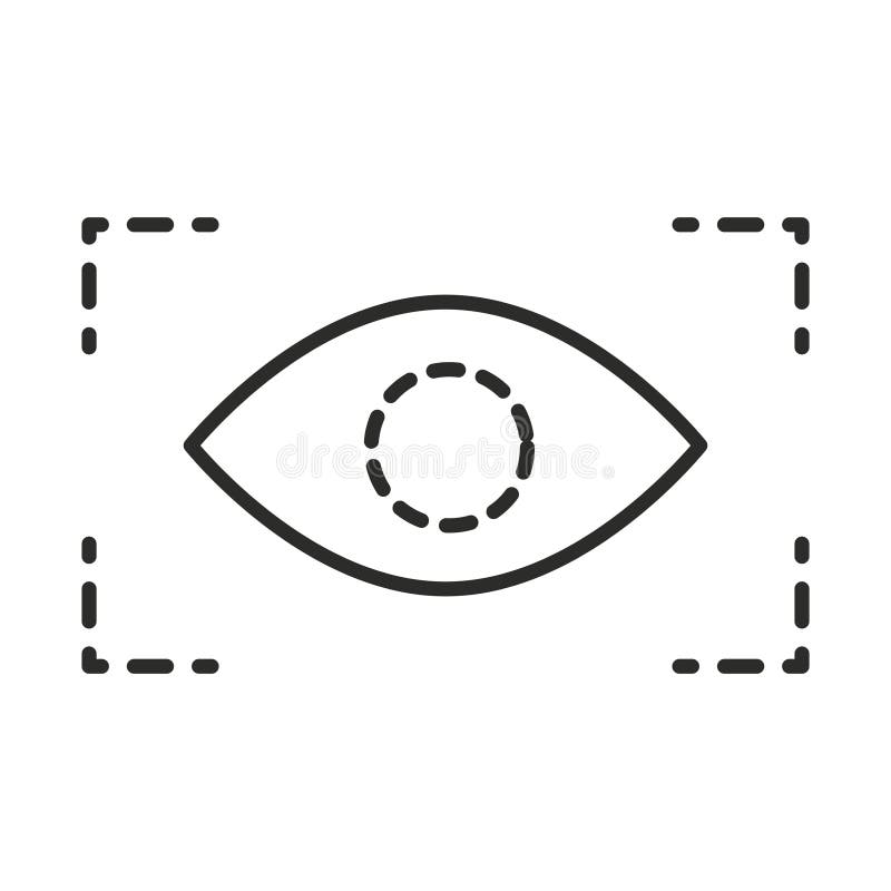 Augmented Reality Cyber Eye Lens Line Style Stock Vector - Illustration ...