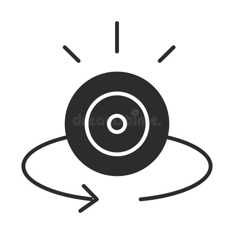 Augmented Reality 360 Degree Video and Camera Silhouette Style Stock ...