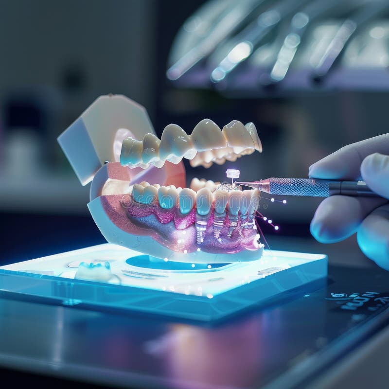 Augmented Reality Dental Model Stock Illustration - Illustration of ...