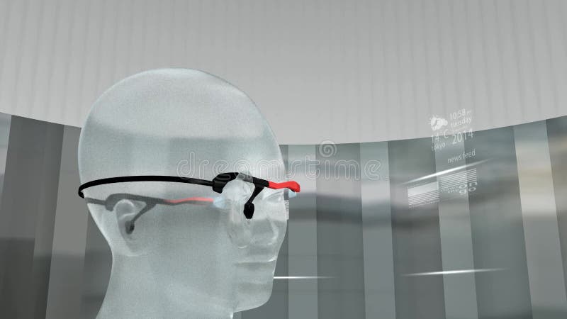 Augmented Reality Providing Various Data. Satellite View of Planet ...